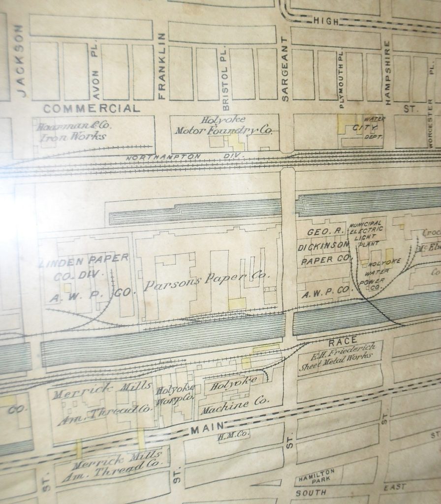 Canal Map near the Parsons Paper Mill – Historical Tours of Greater Holyoke